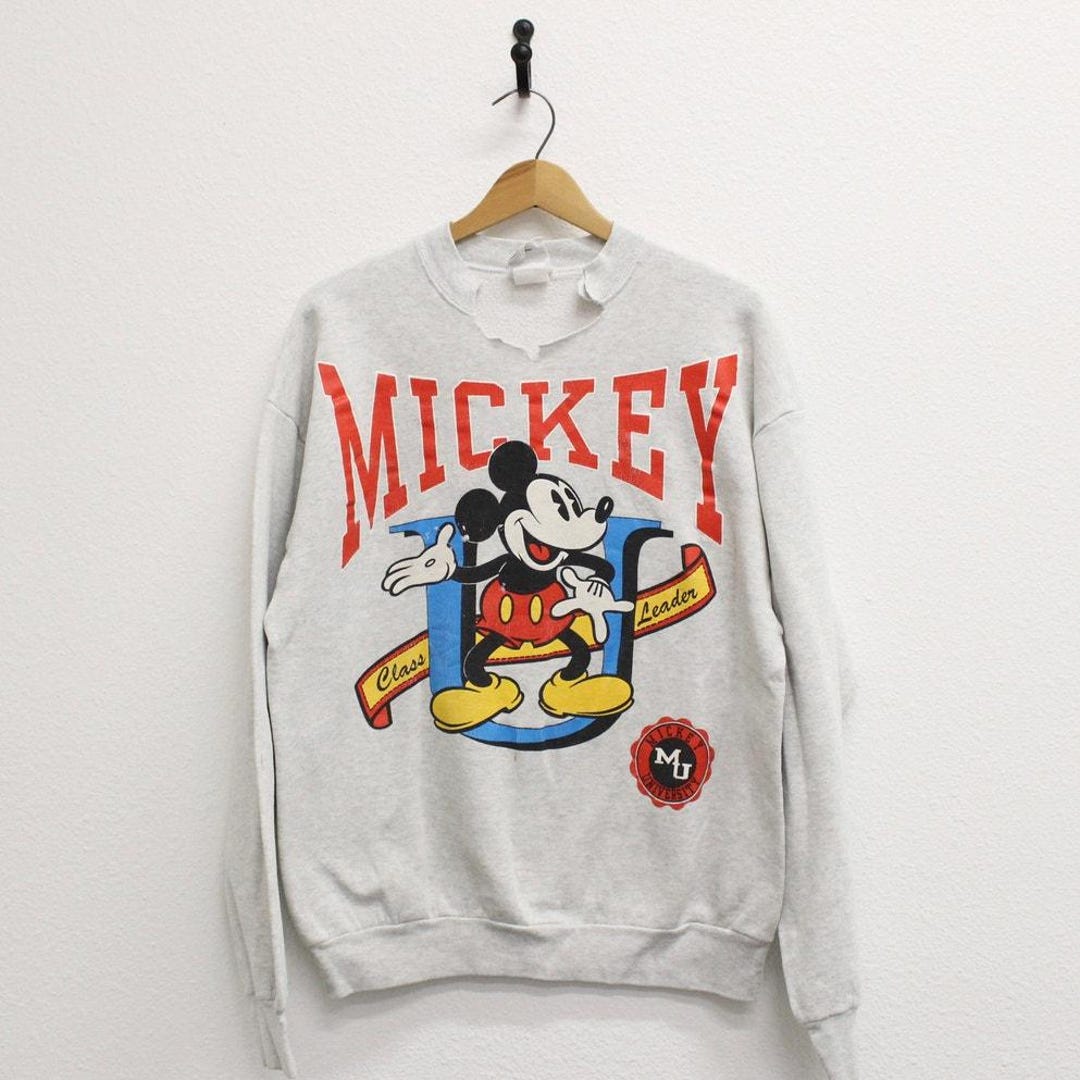 Vintage Walt Disney Mickey Mouse University Sweatshirt Large - Etsy