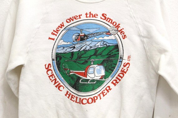 Vintage Great Smoky Mountains Helicopter Sweatshirt M… - Gem
