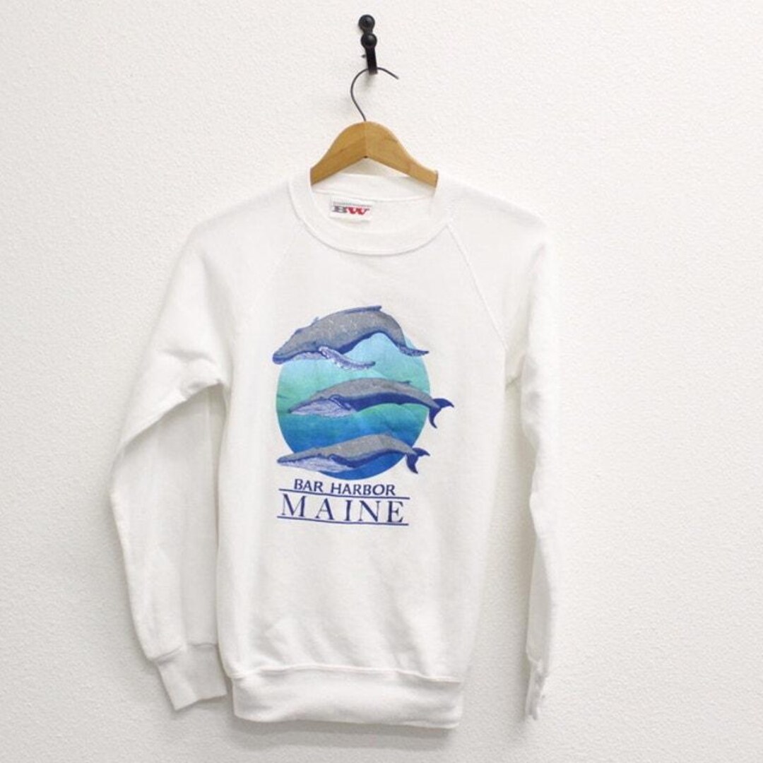Vintage Bar Harbor Maine Humpback Whales Sweatshirt Small - Etsy