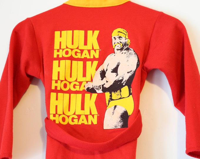 Vintage Kids Hulk Hogan Wrestling Robe WWE WWF Wrestlemania - Etsy