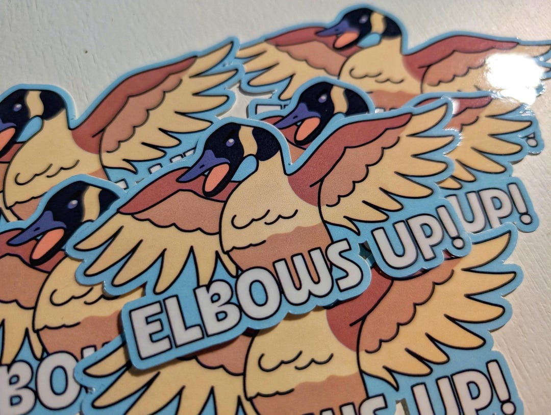 Elbows up Canada Goose Glossy Sticker, Made in Canada, for Waterbottle ...