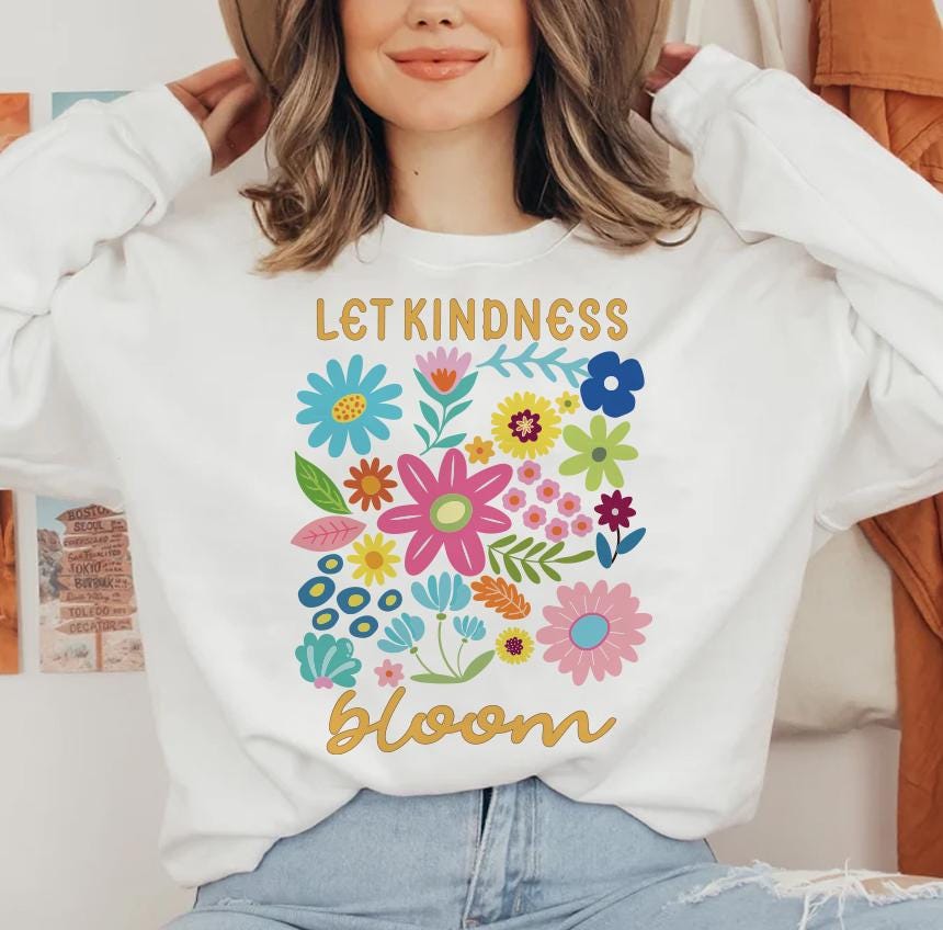 Let Kindness Bloom Svg Png, Boho Floral Png, Floral Png, Jesus ...