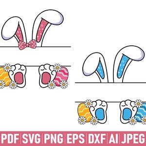 Personalized Easter Bunny Svg Png, Happy Easter Day Png, Custom Kids ...