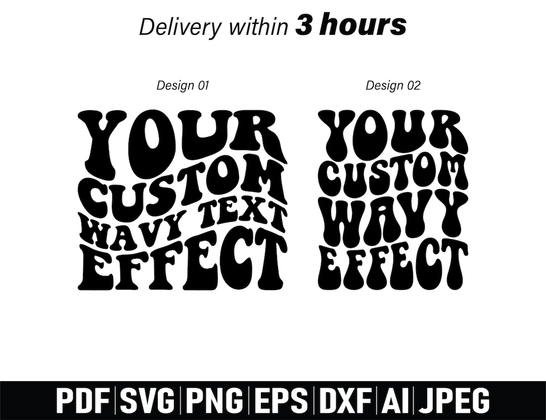 Custom Wavy Text Svg, Custom Wavy Letters Svg, Custom Wavy Stacked Svg ...
