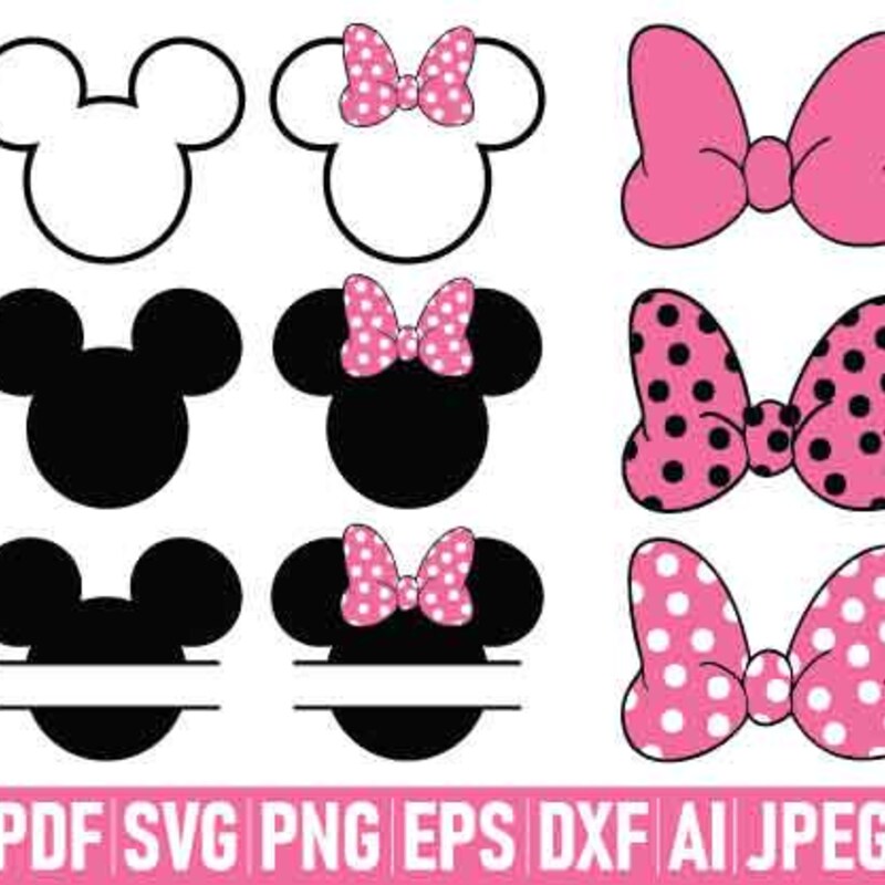 Minnie Mouse No Bow Svg - Etsy