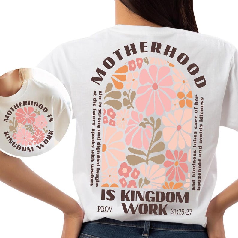 Motherhood is Kingdom Work Shirt Png Svg, Mother's Day Svg Cut File ...