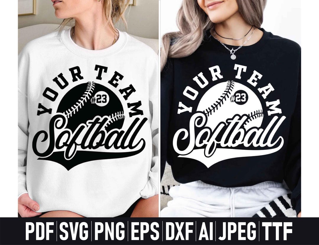 Softball Team Template Svg, Softball Shirt Png, Lady Softball Team ...