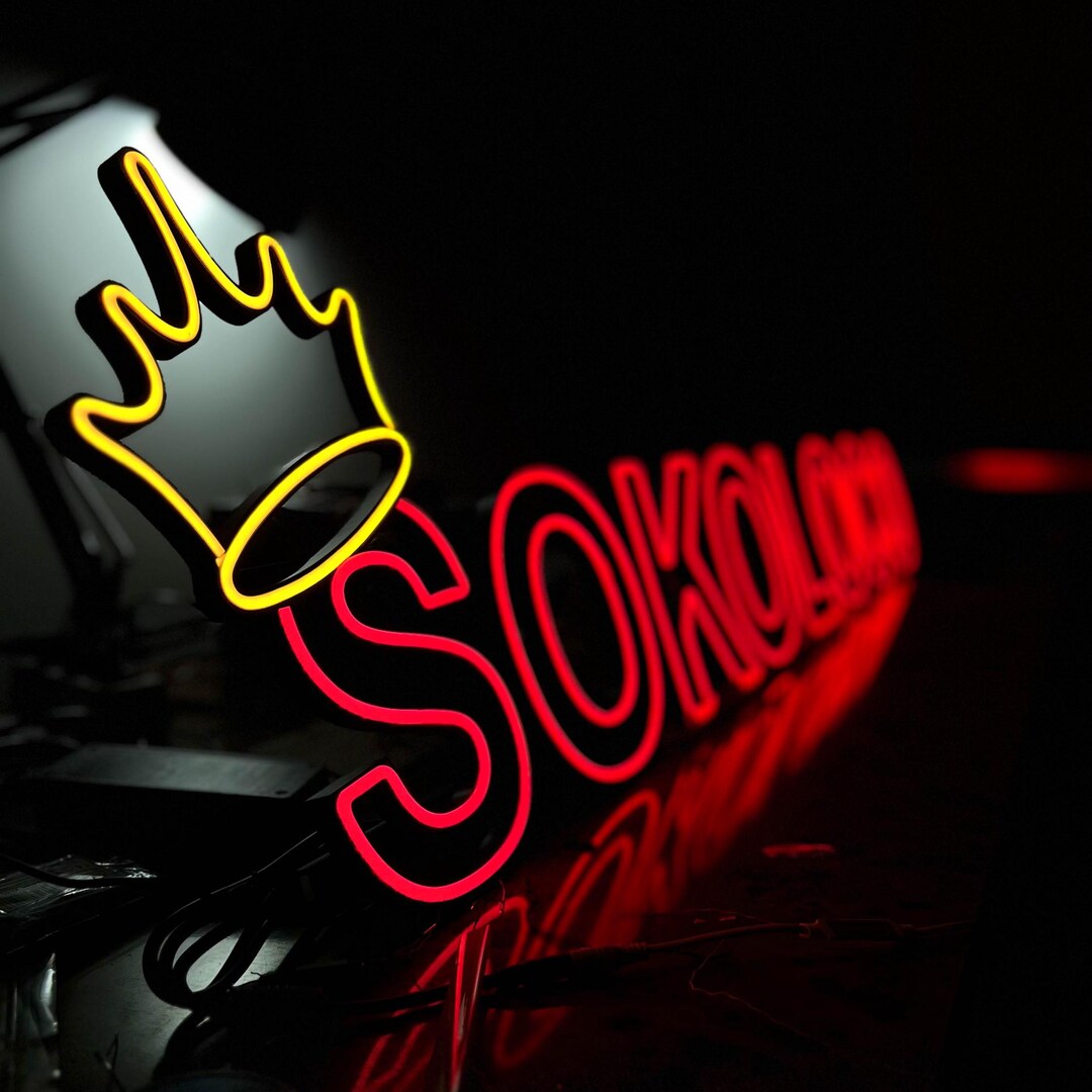 3D Neon Sign 3D Streamer Led Sign Custom 3D Sign kick tiktok youtube ...