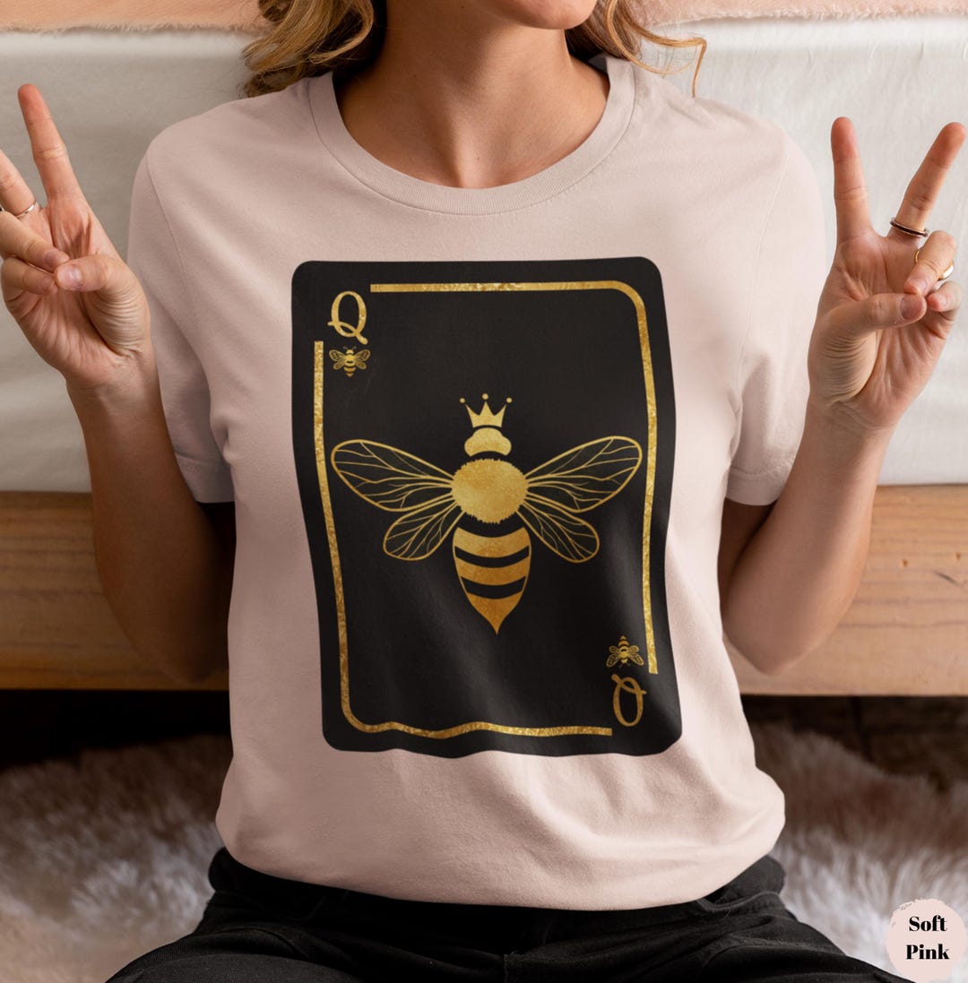 Queen Bee Shirt, Queen Playing Card T Shirt, Mother's Day Gift, Boss ...