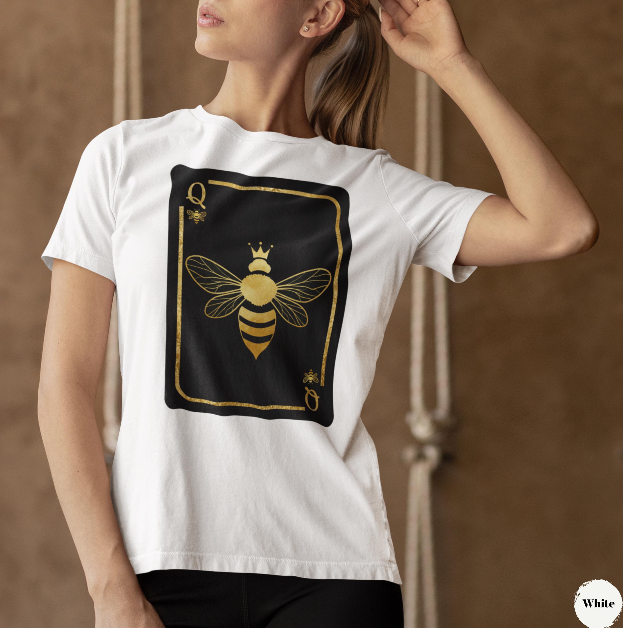 Queen Bee Shirt, Queen Playing Card T Shirt, Mother's Day Gift, Boss ...