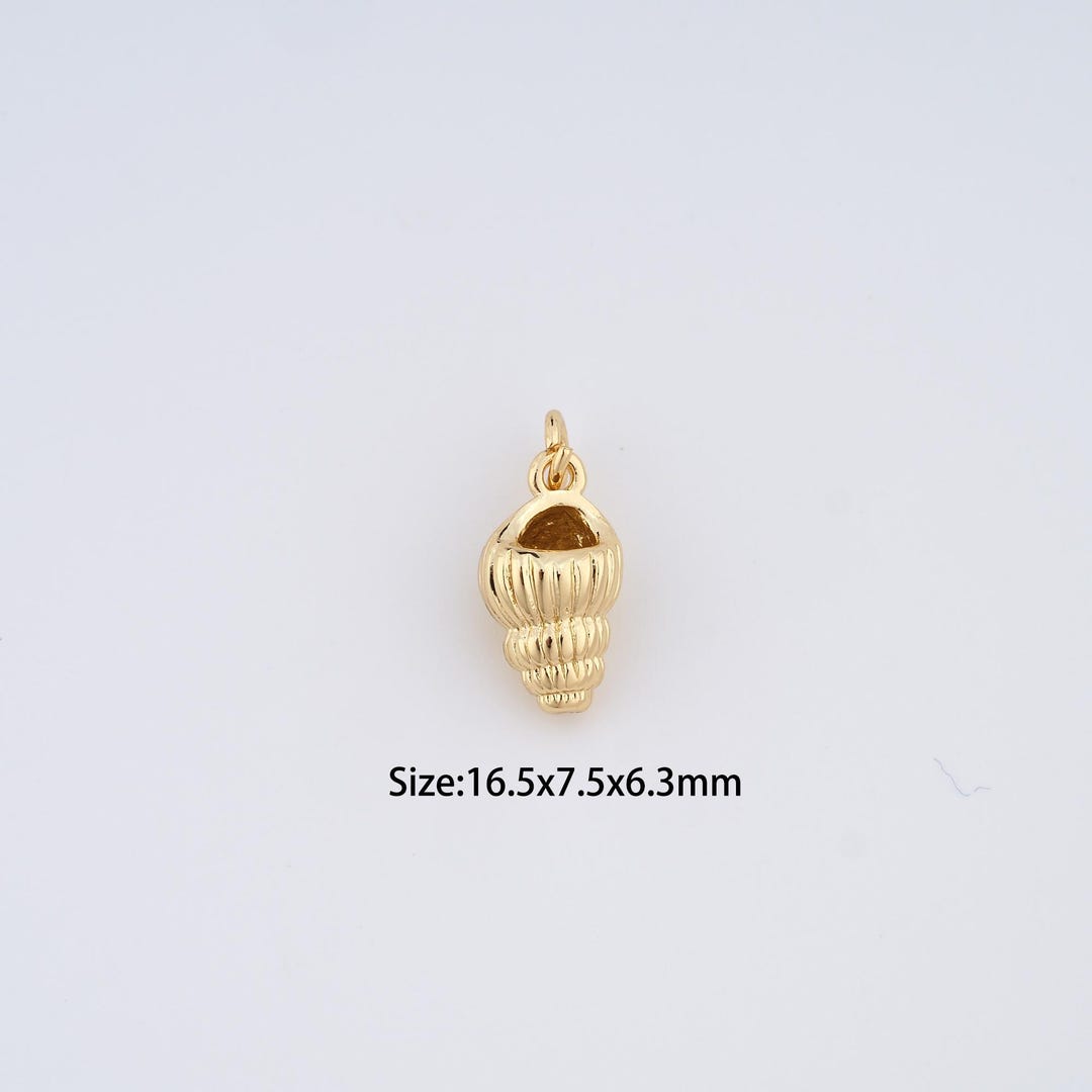 18K Gold Filled Conch Charms,conch Pendant for Bracelet Necklace DIY ...
