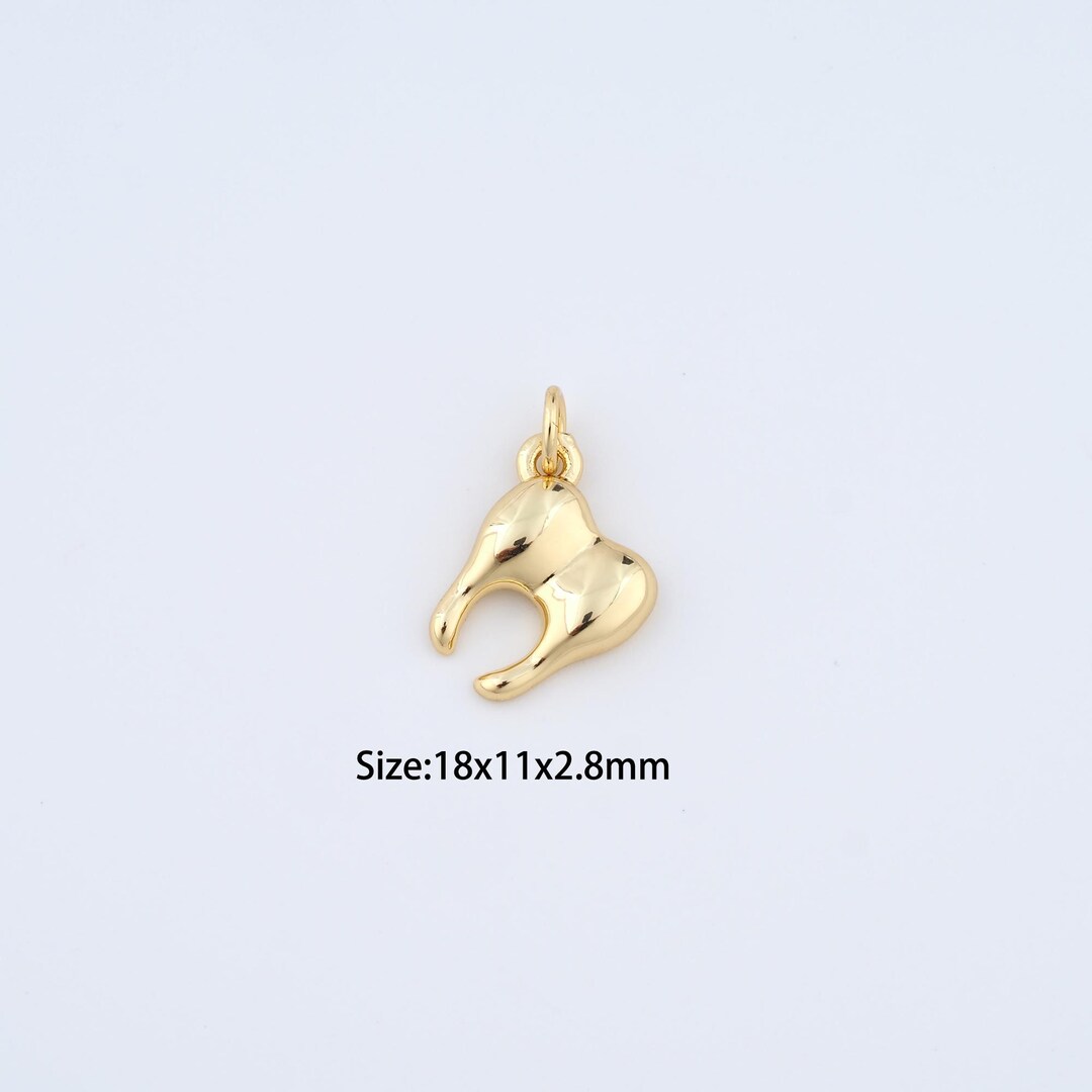 18K Gold Filled Tooth Charms,tooth Pendant for Bracelet Necklace DIY ...