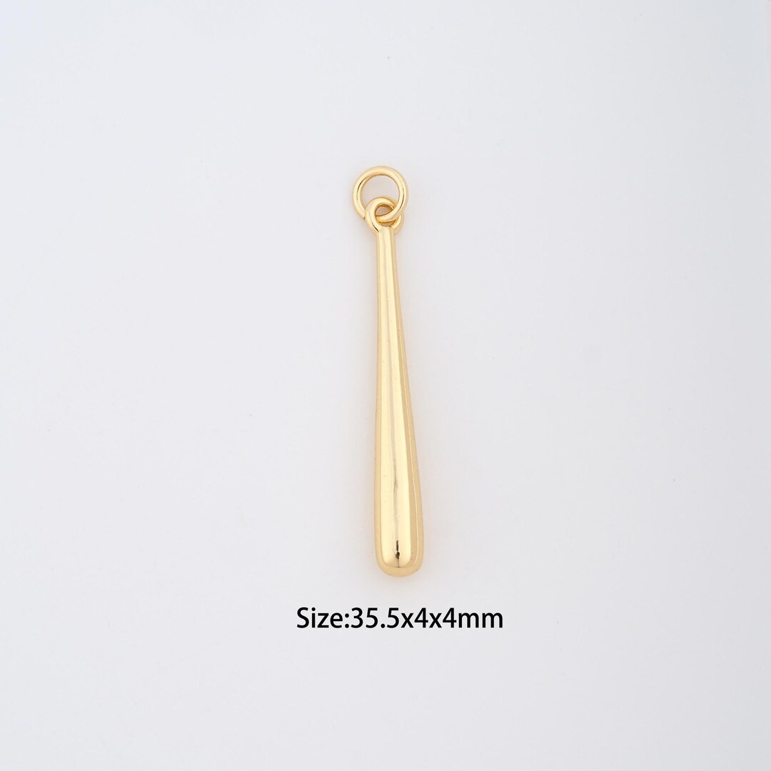 18K Gold Filled Baseball Bat Charms,dainty Baseball Pendant for ...