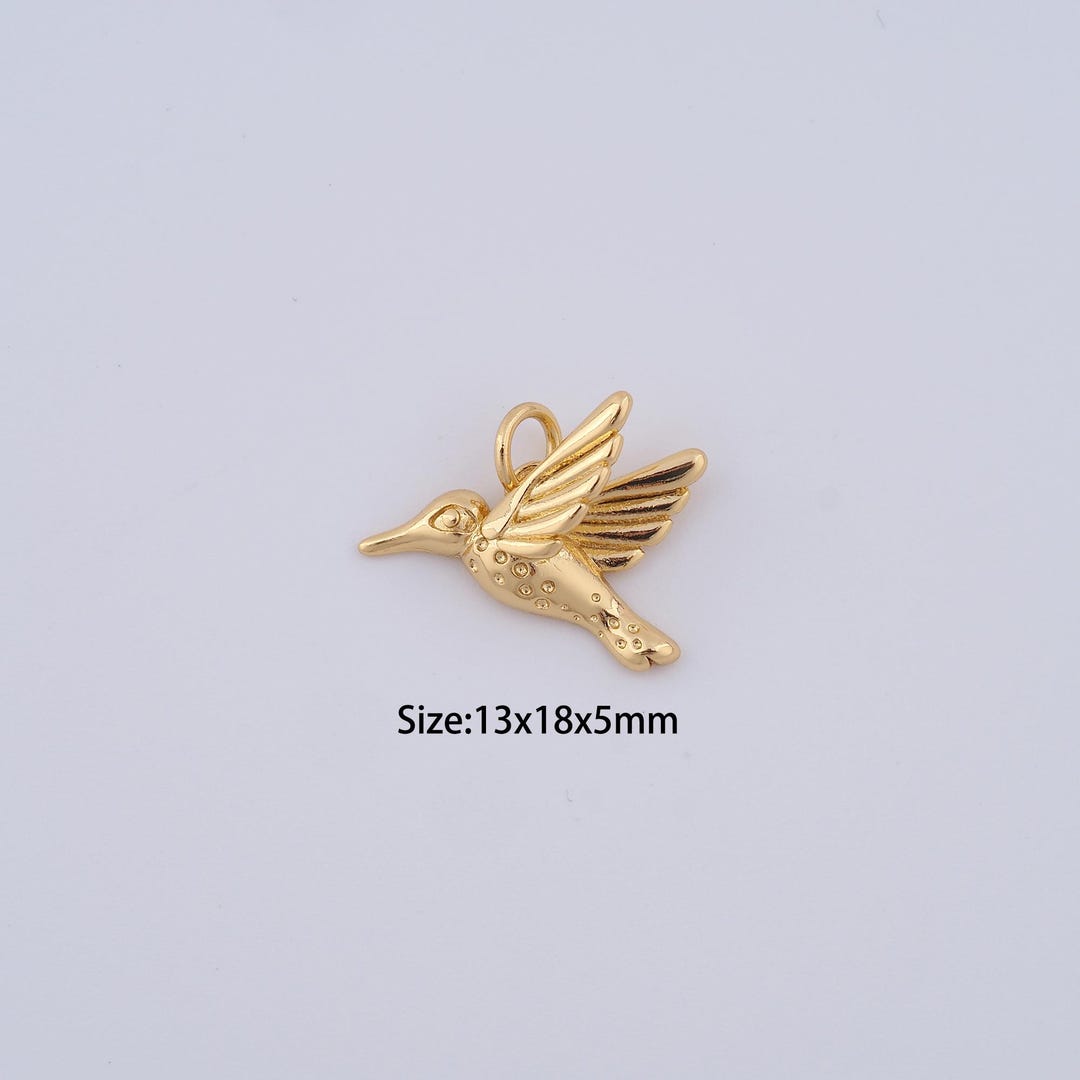 18K Gold Filled Bird Charms,dainty Animal Pendant for Bracelet Necklace ...