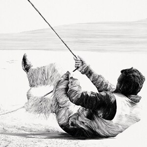 The Fall – Western Cowboy Drawing – Hand-drawn Pen & Ink Art on A2 ...
