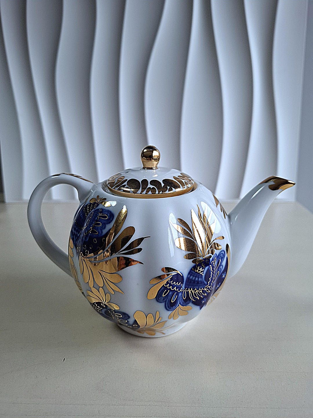 Lomonosov Golden Garden Teapot Porcelain Made in RUSSIA Tea - Etsy