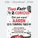 Two Fast Birthday Invitation | Race Car 2nd Birthday (digital Download ...