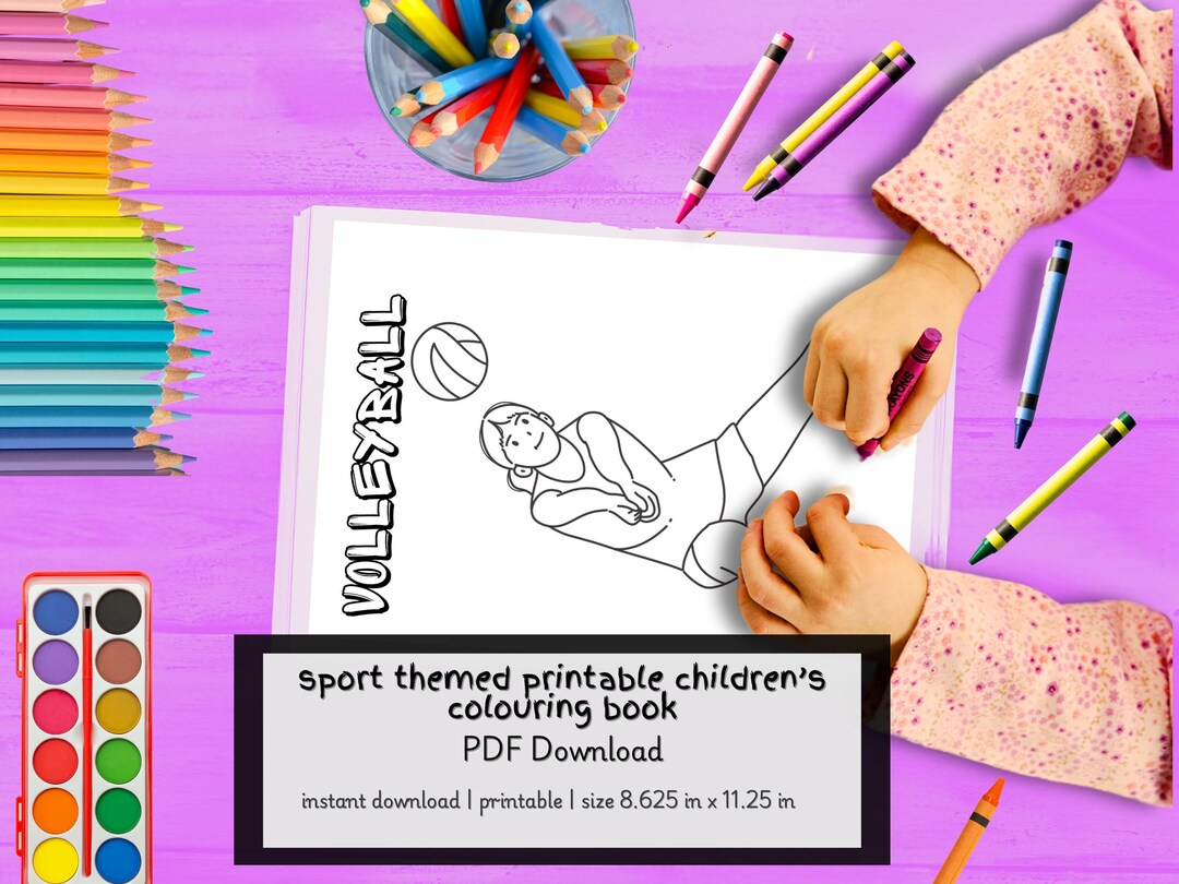 Sports Themed Printable Children's Colouring Pages | PDF Download | A4 ...