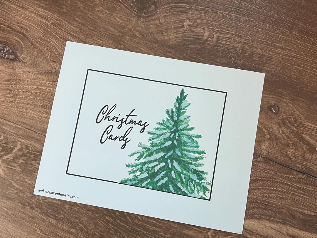 Christmas Card Cover Sheet - - Printable PDF - Etsy