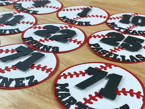 Baseball Cut-outs set of 12 Personalized Cutouts - Etsy
