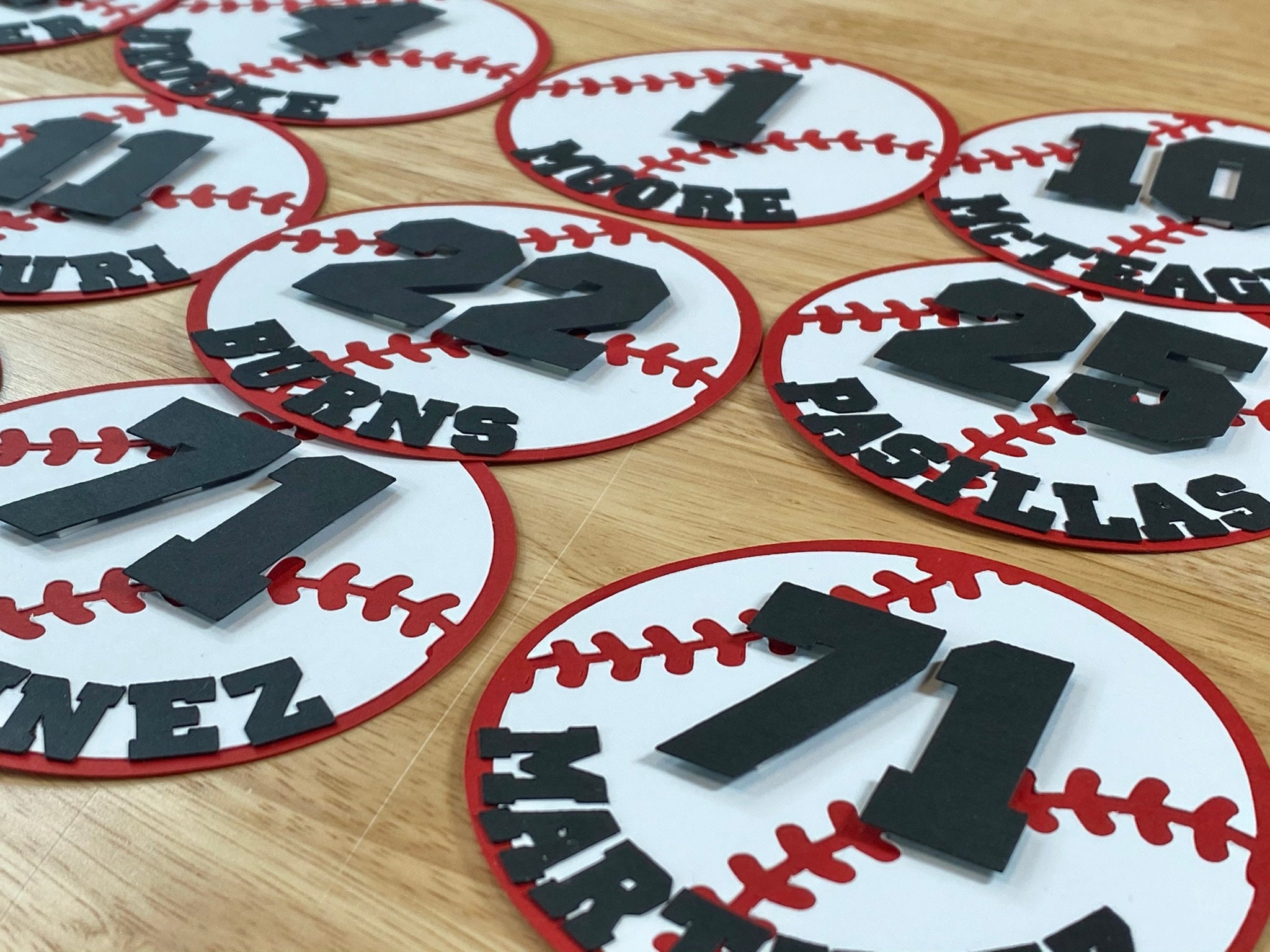 Baseball Cut-outs set of 12 Personalized Cutouts | Etsy