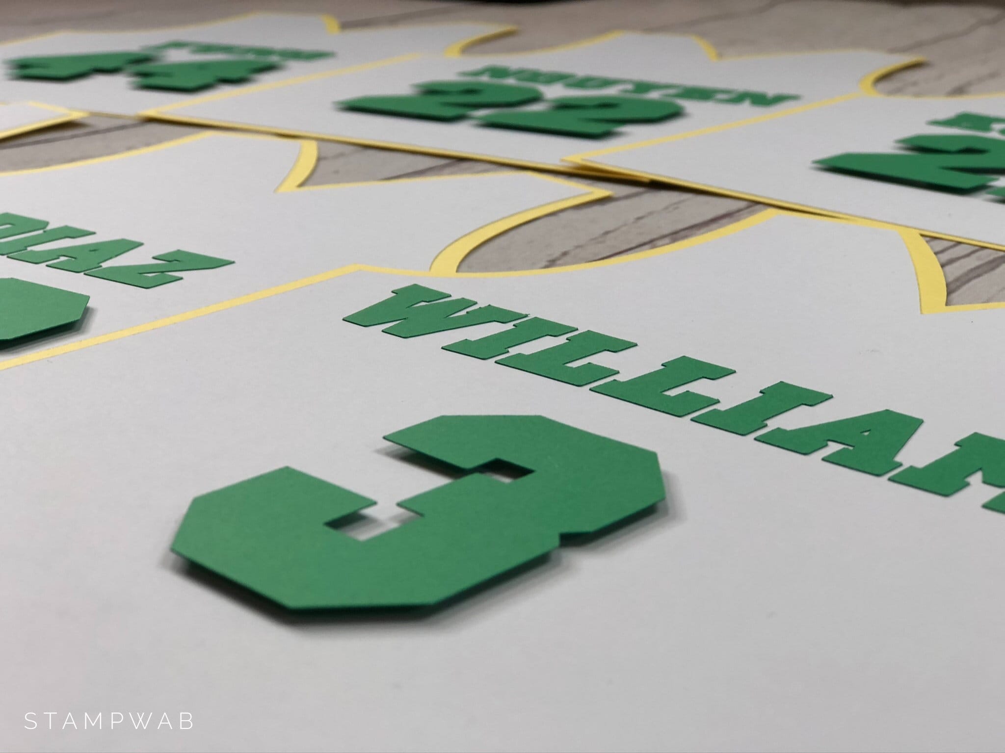 Personalized Basketball Jersey Cut-Outs set of 12 | Etsy
