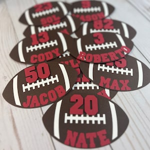 Football Cut-outs (set of 12) - Personalized Footballs - Football Party ...