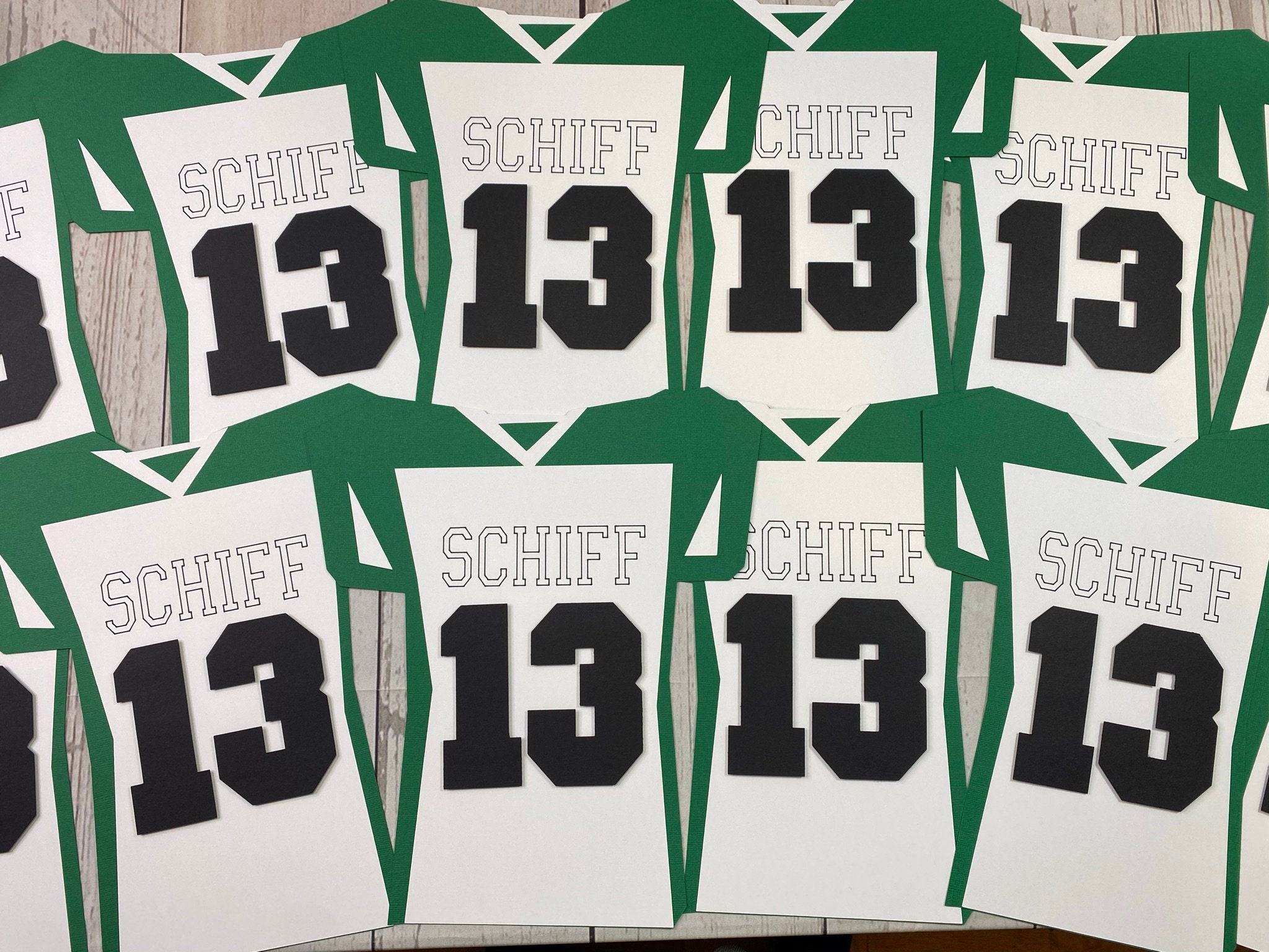 Football Jersey Cut-outs Personalized Cutouts Football - Etsy