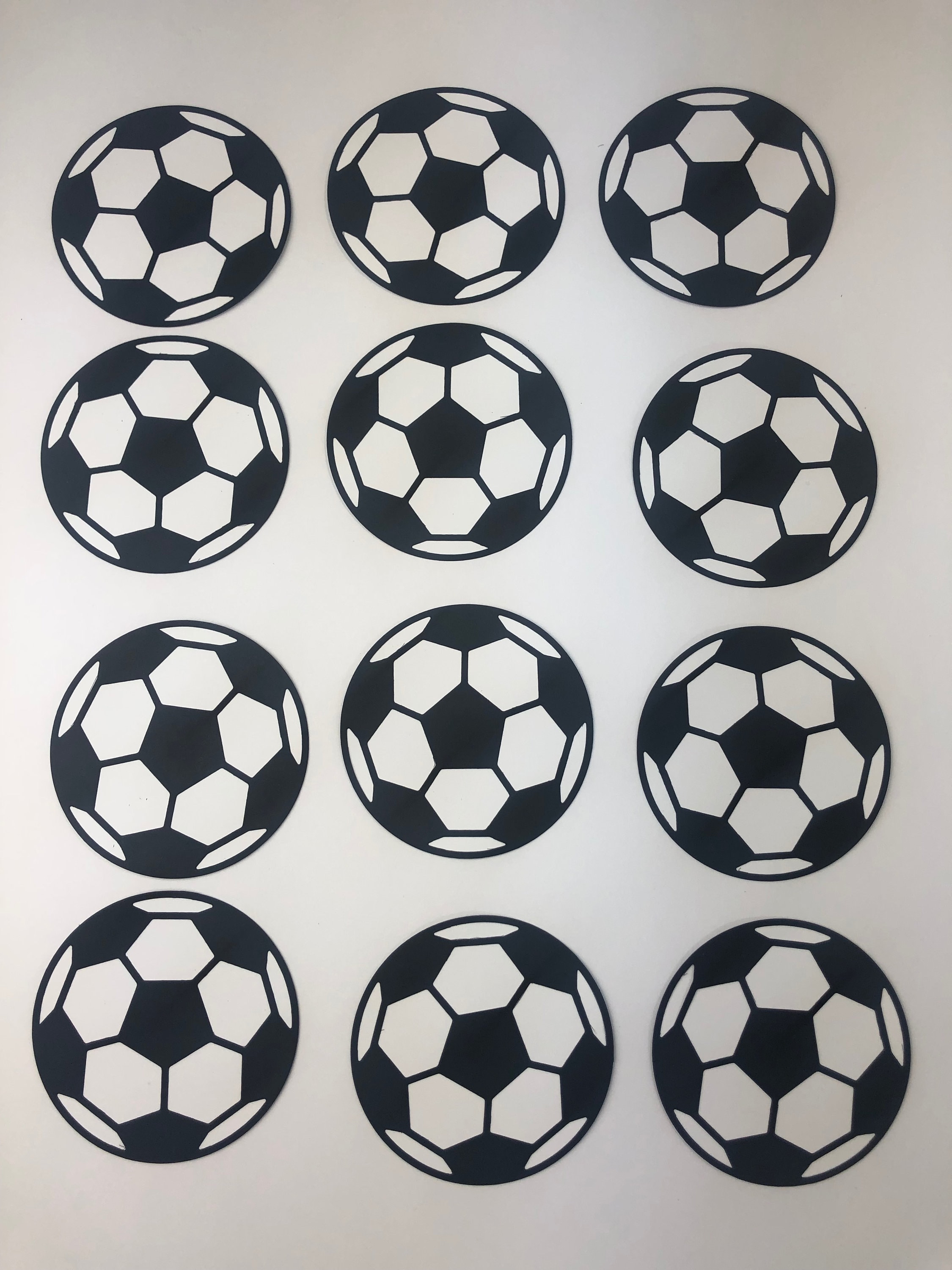 Soccer Ball Cut-outs set of 12 Soccer Ball Soccer Team | Etsy