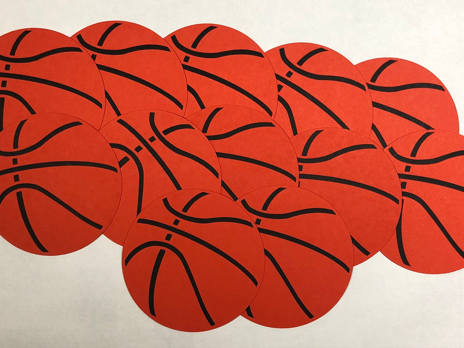 Basketball Cut-outs set of 12 Basketball Cutouts - Etsy