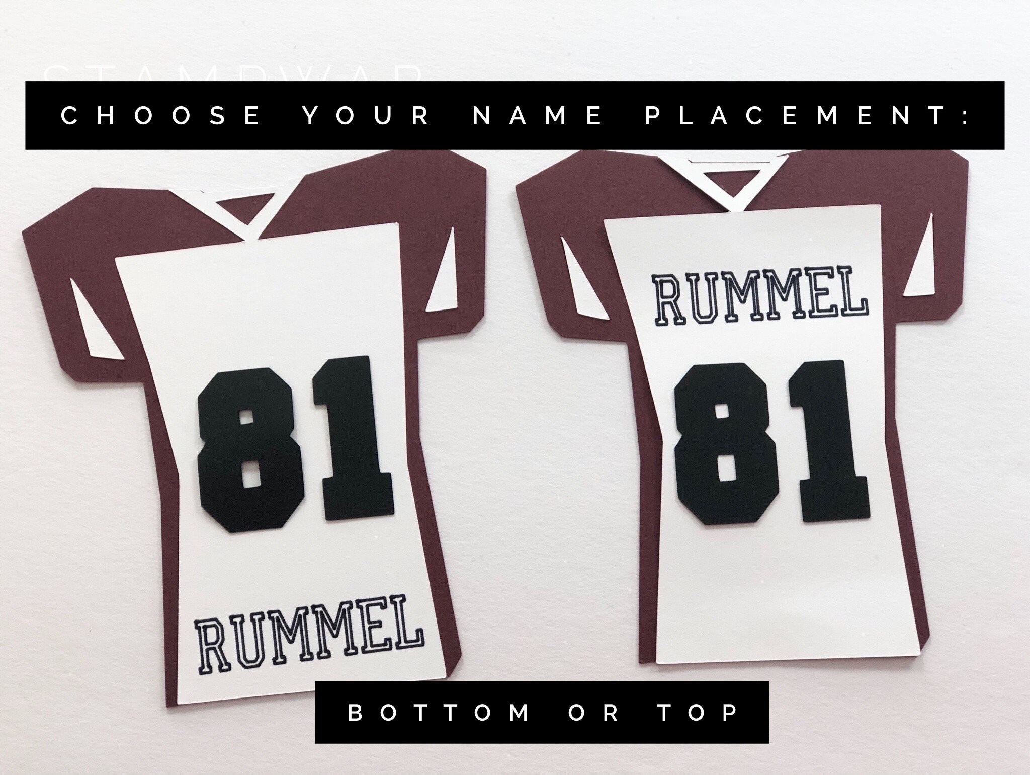 Football Jersey Cut-outs (set of 12) - Personalized Cutouts - Football ...