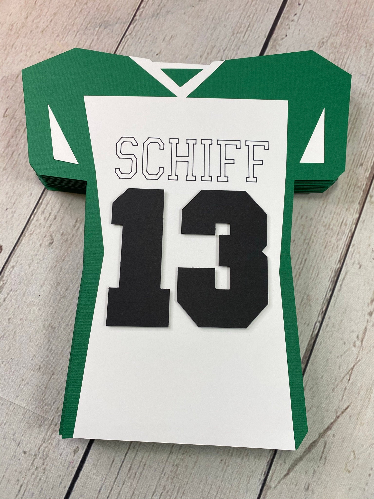 Football Jersey Cut-outs (set of 12) - Personalized Cutouts - Football ...