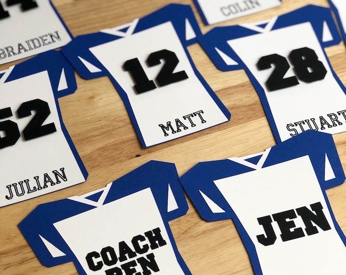 Football Jersey Cut-outs (set of 12) - Personalized Cutouts - Football ...