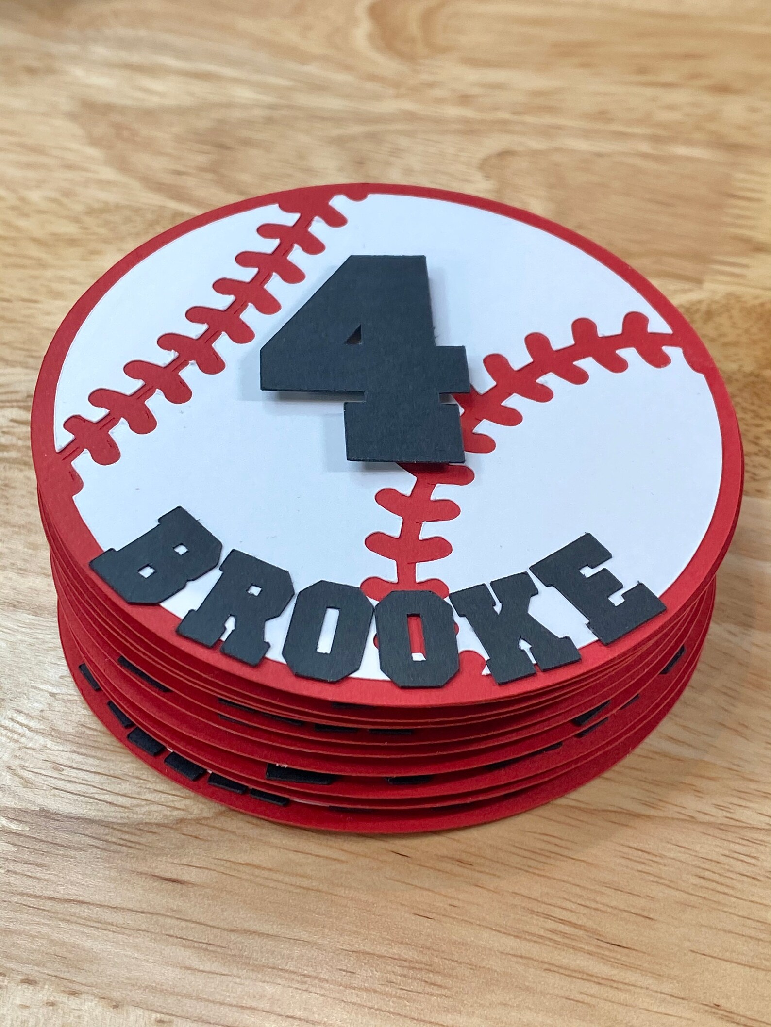 Baseball Cut-outs set of 12 Personalized Cutouts | Etsy