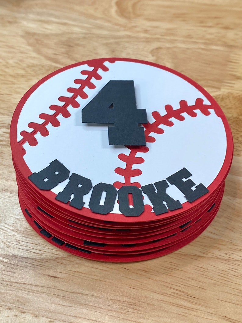 Baseball Cut-outs set of 12 Personalized Cutouts - Etsy