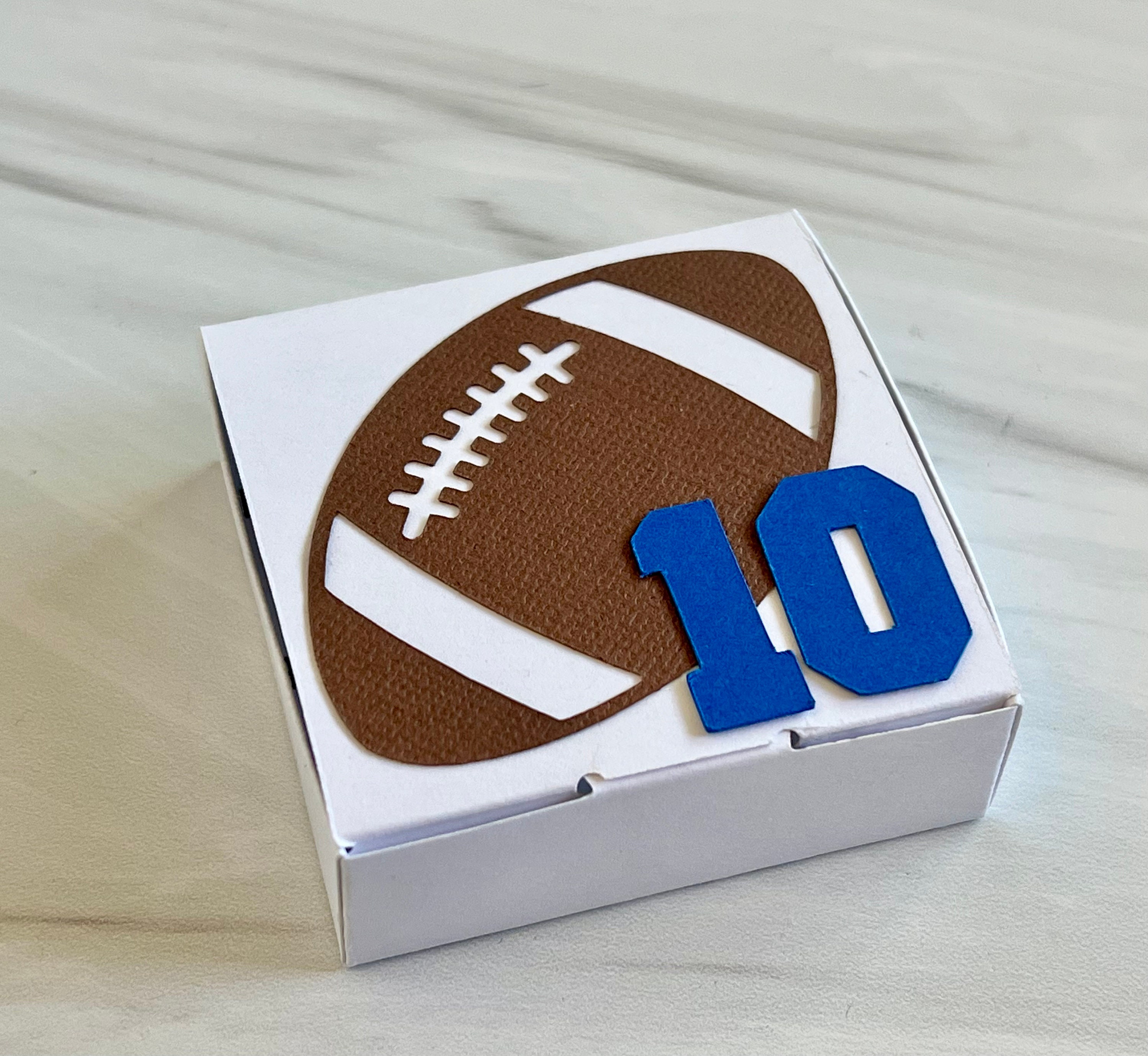Football Gift Box (set of 6) - Football Treat Box - Football Favor Box ...