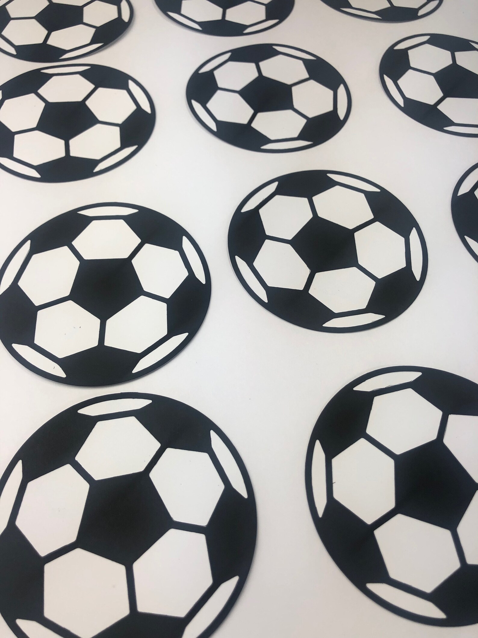 Soccer Ball Cut-outs set of 12 Soccer Ball Soccer Team | Etsy