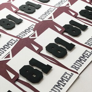 Football Jersey Cut-outs (set of 12) - Personalized Cutouts - Football ...