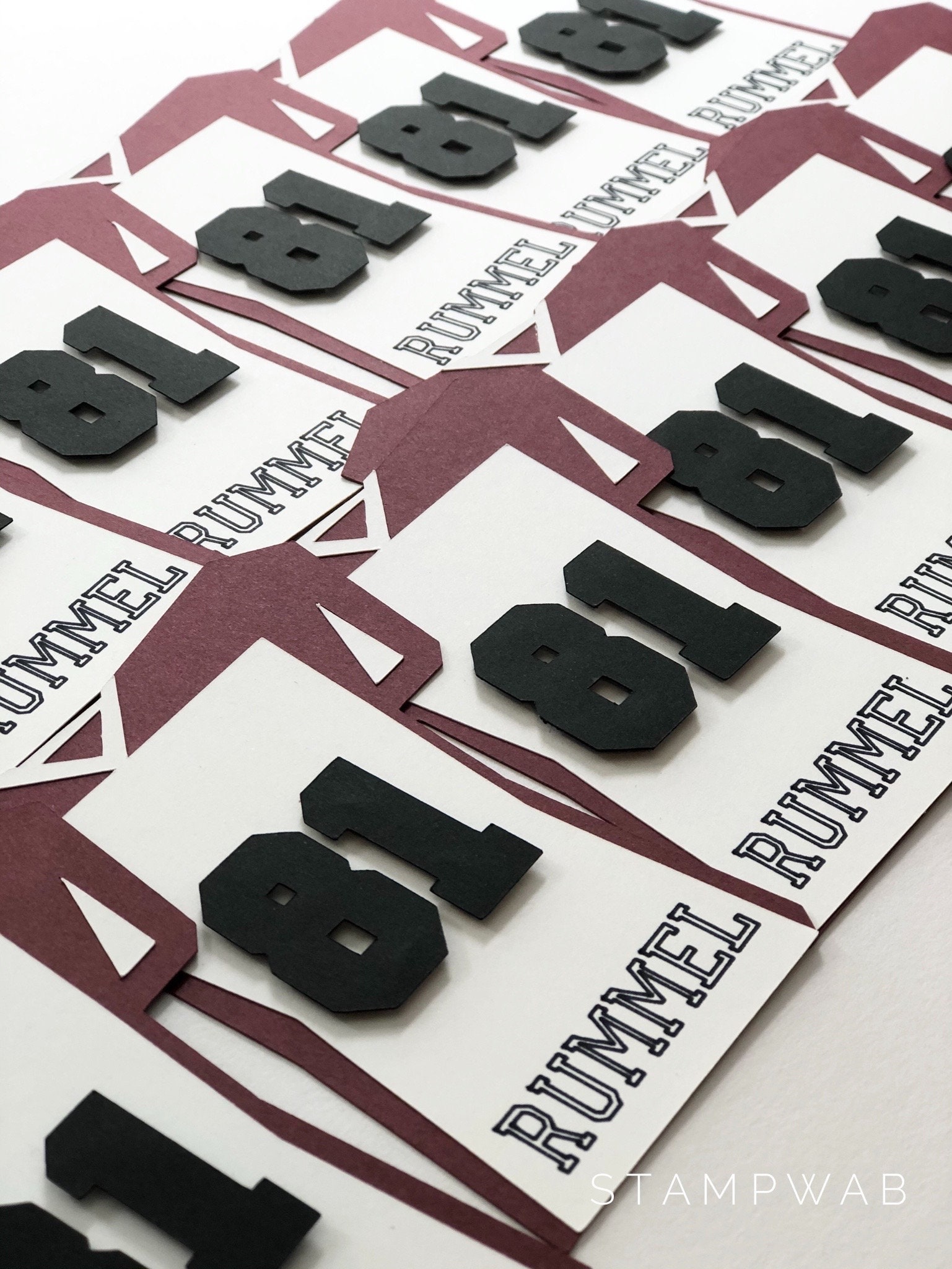 Football Jersey Cut-outs (set of 12) - Personalized Cutouts - Football ...