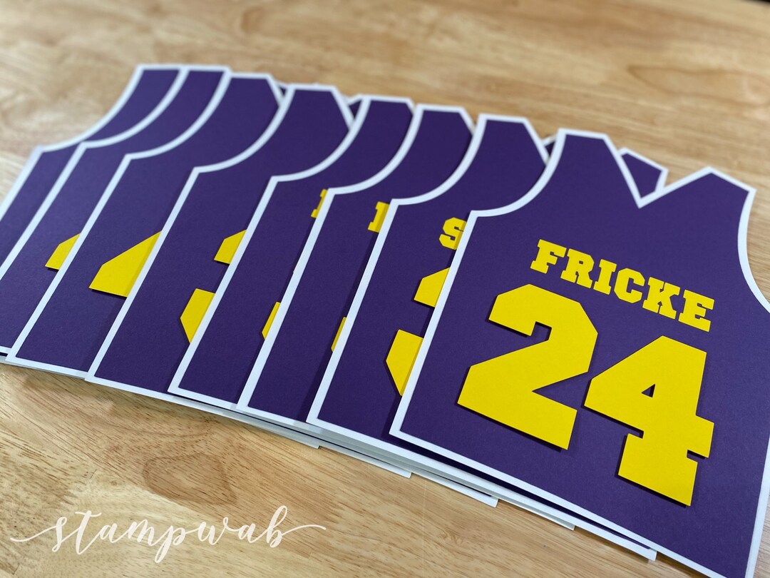 Personalized Basketball Jersey Cut-outs (set of 12) - Basketball Jersey ...