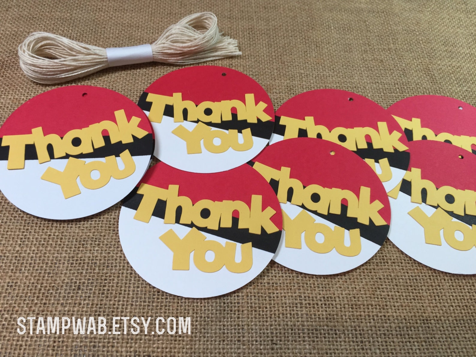 Pokemon Party Tags Favor Tags Thank You Tags Birthday - Etsy