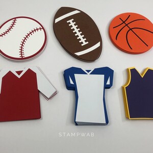 Football Jersey Cut-outs (set of 12) - Football - Favor Tag - Football ...