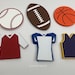 Football Jersey Cut-outs (set of 12) - Football - Favor Tag - Football ...