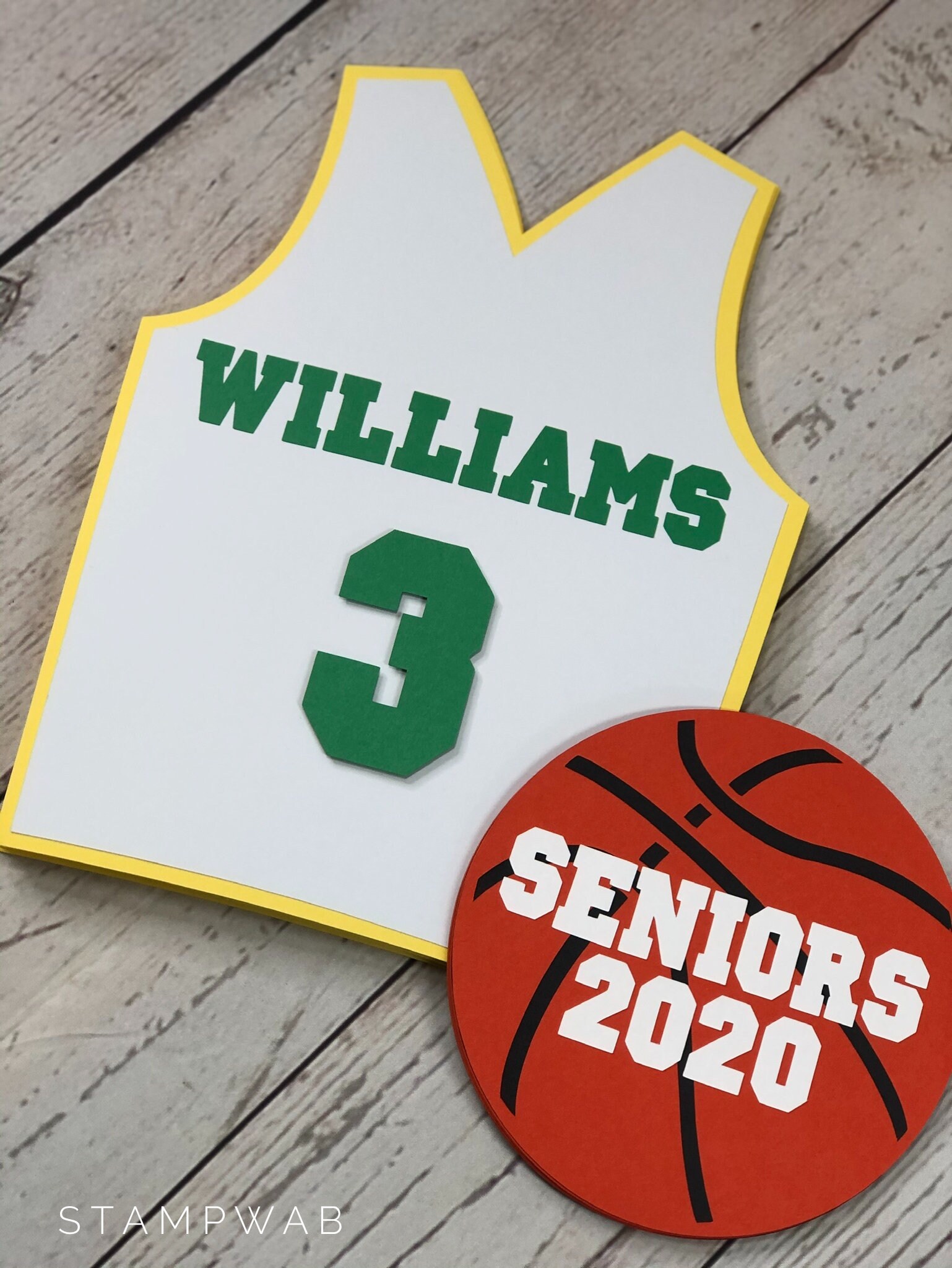 Personalized Basketball Jersey Cut-Outs set of 12 | Etsy