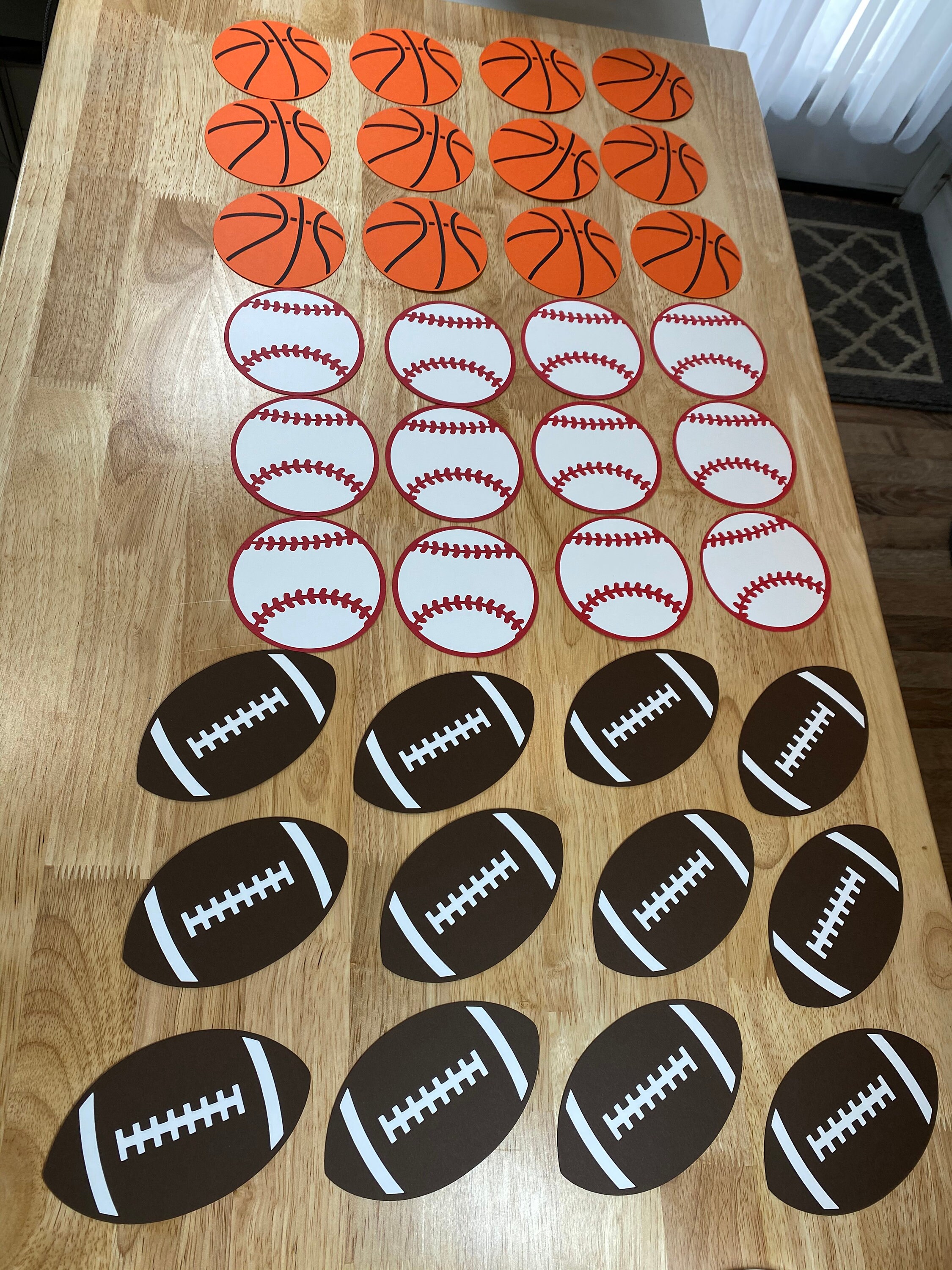 Football Cutouts set of 12 Football Party Decor Football - Etsy