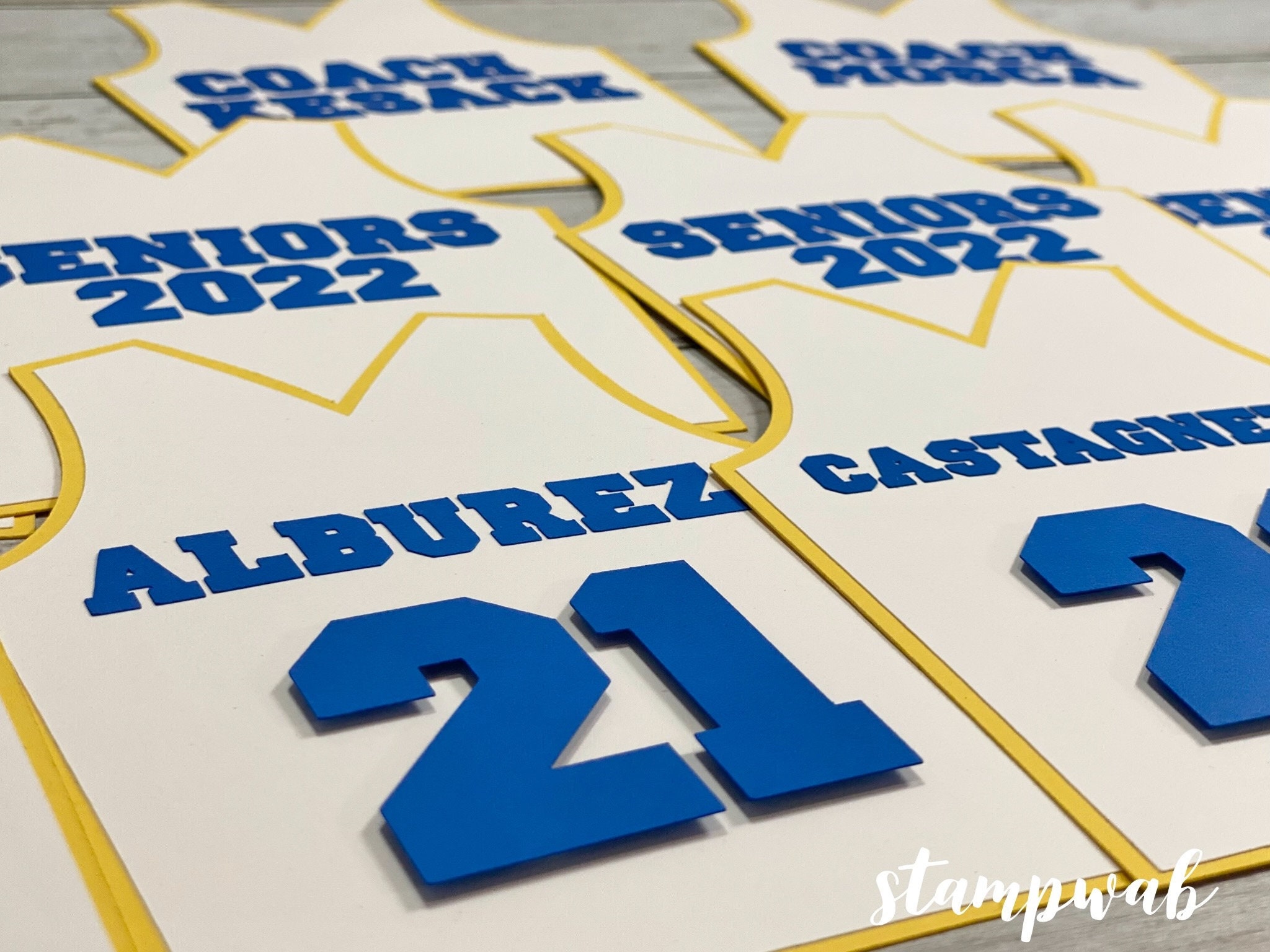 Personalized Basketball Jersey Cut-outs (set of 12) - Basketball Jersey ...