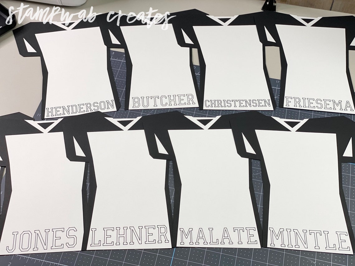 Football Jersey Cut-outs (set of 12) - Personalized Cutouts - Football ...