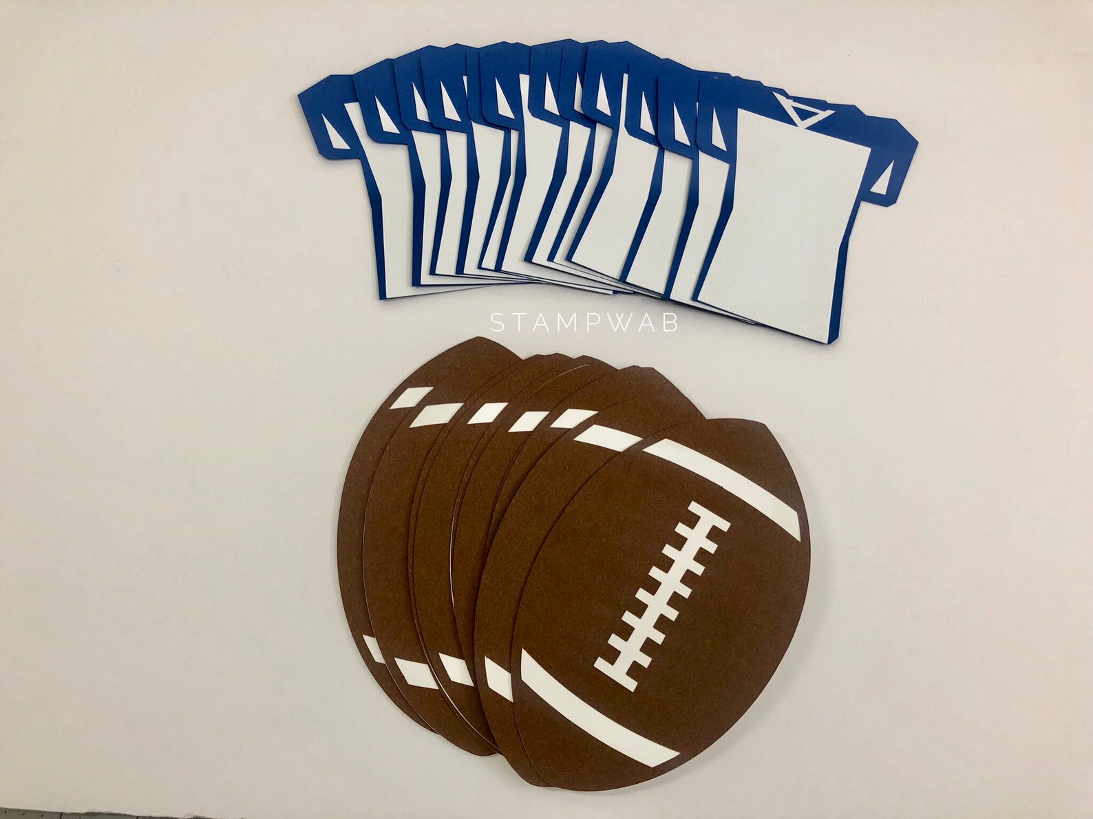 Football Jersey Cut-outs (set of 12) - Football - Favor Tag - Football ...