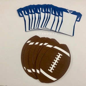 Football Jersey Cut-outs (set of 12) - Football - Favor Tag - Football ...