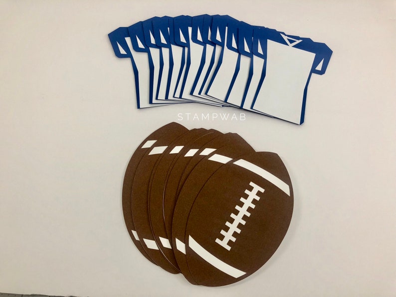 Football Jersey Cardstock Cutouts - Team Party Decor (set of 12) - Etsy